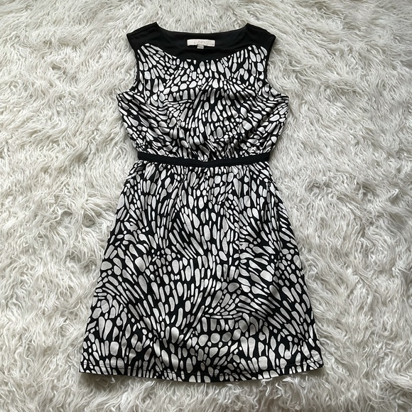 LOFT | Dresses | Loft Unique Dot Pattern Fit Flare Dress | Poshmark